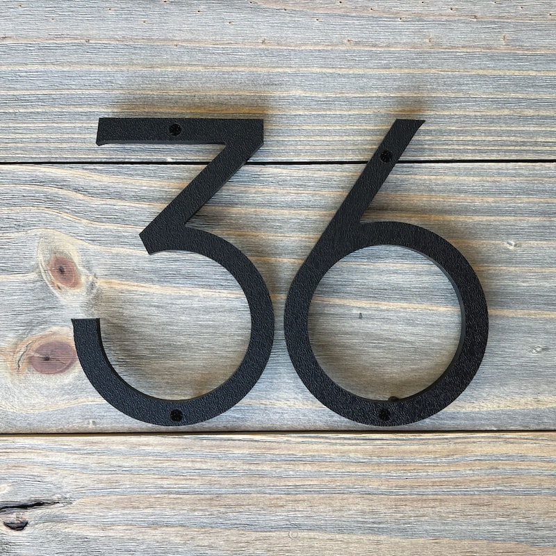 4 Inch Black House Numbers - Etsy