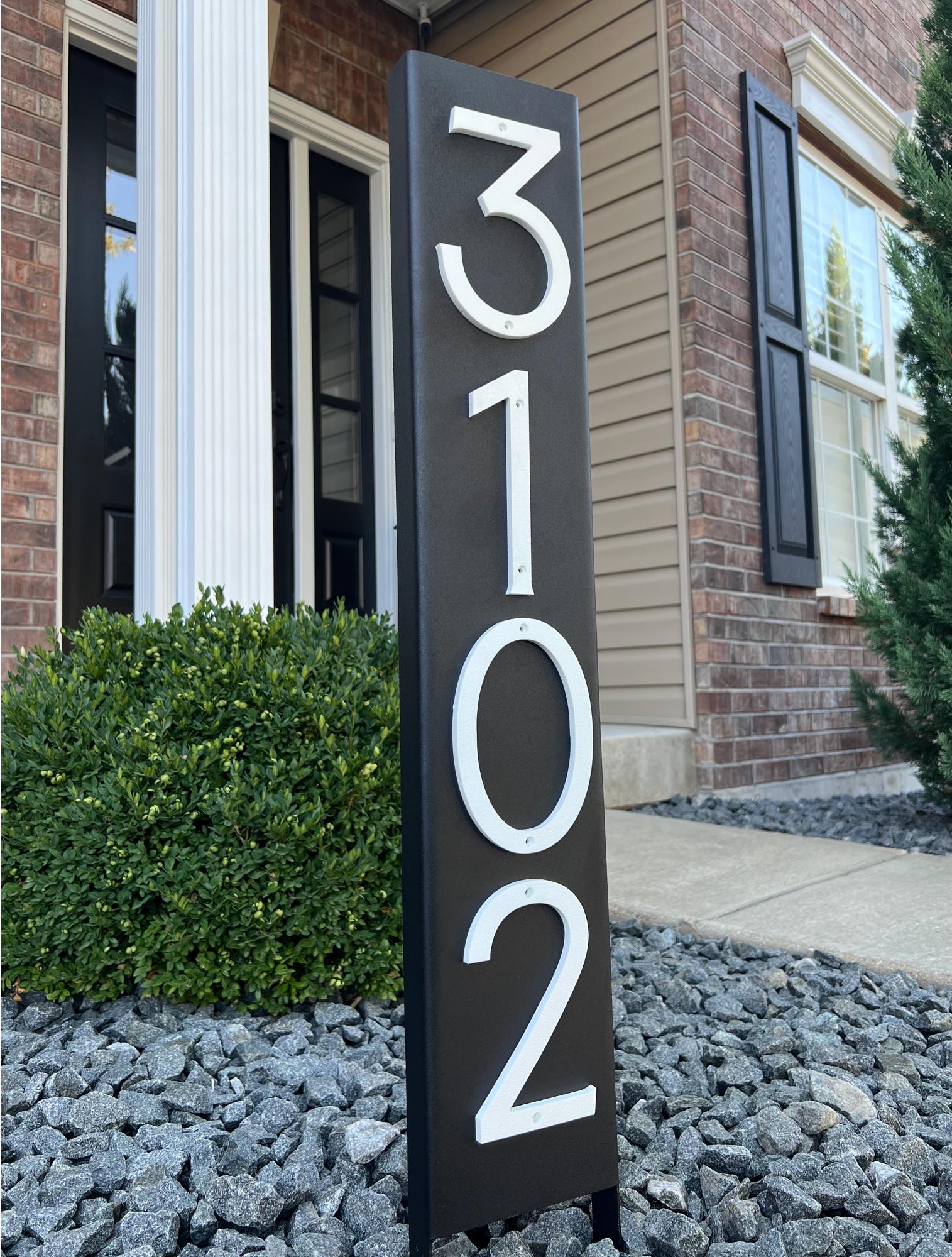 Metal Address Sign for House / Modern Metal Address Plaque / Metal ...