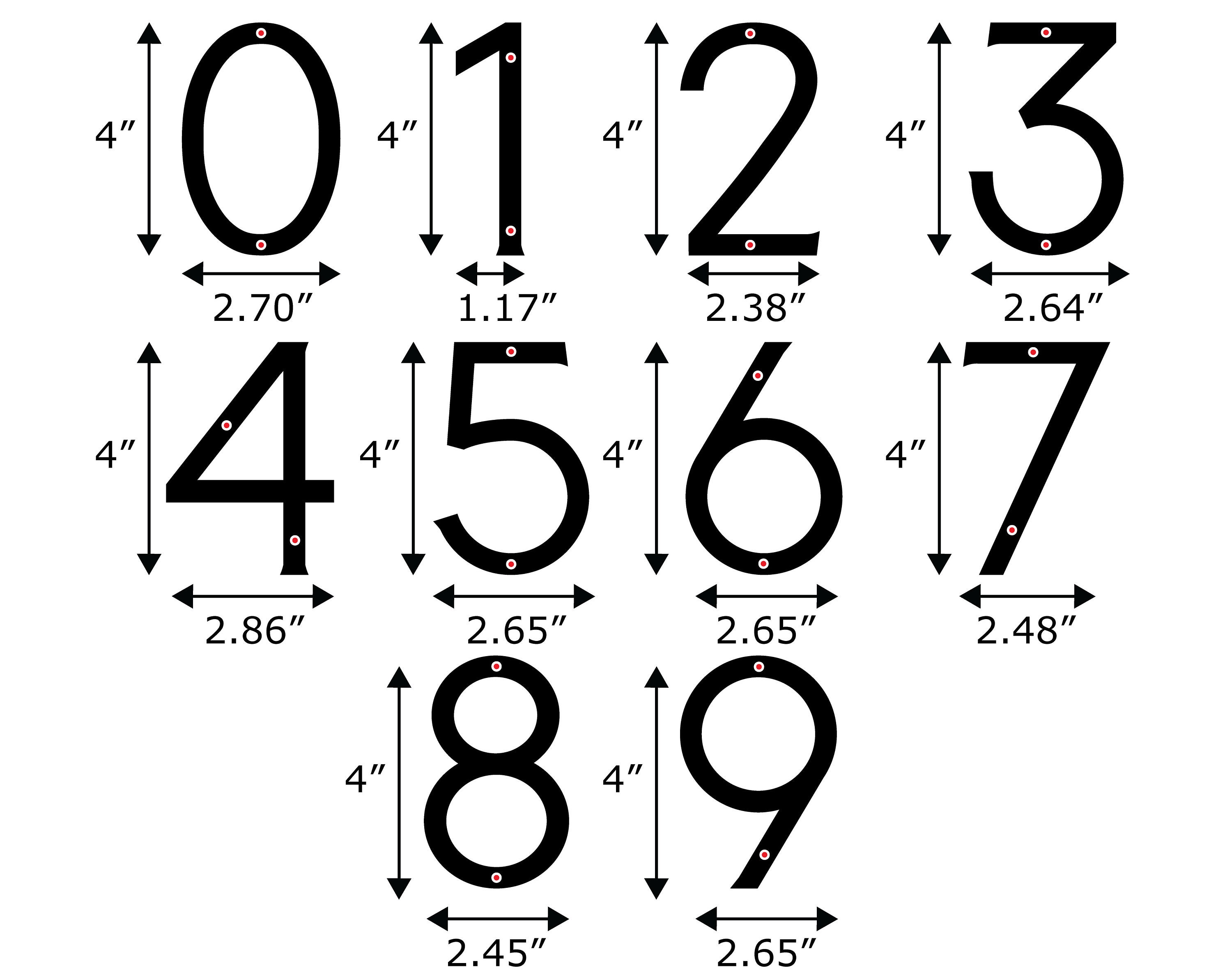 Metal House Numbers / Metal Address Numbers / Modern House Numbers ...