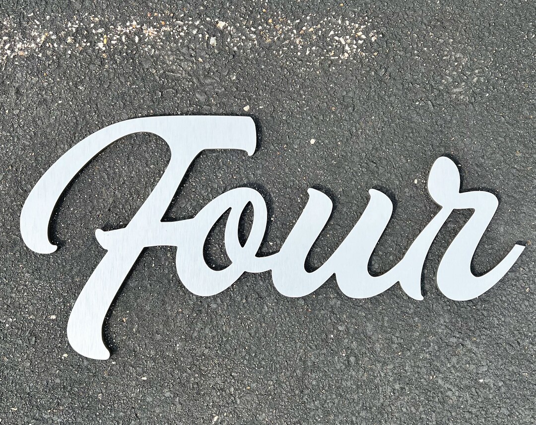 Metal Cursive Numbers / Metal House Number / Thick Cursive Number / 10 ...