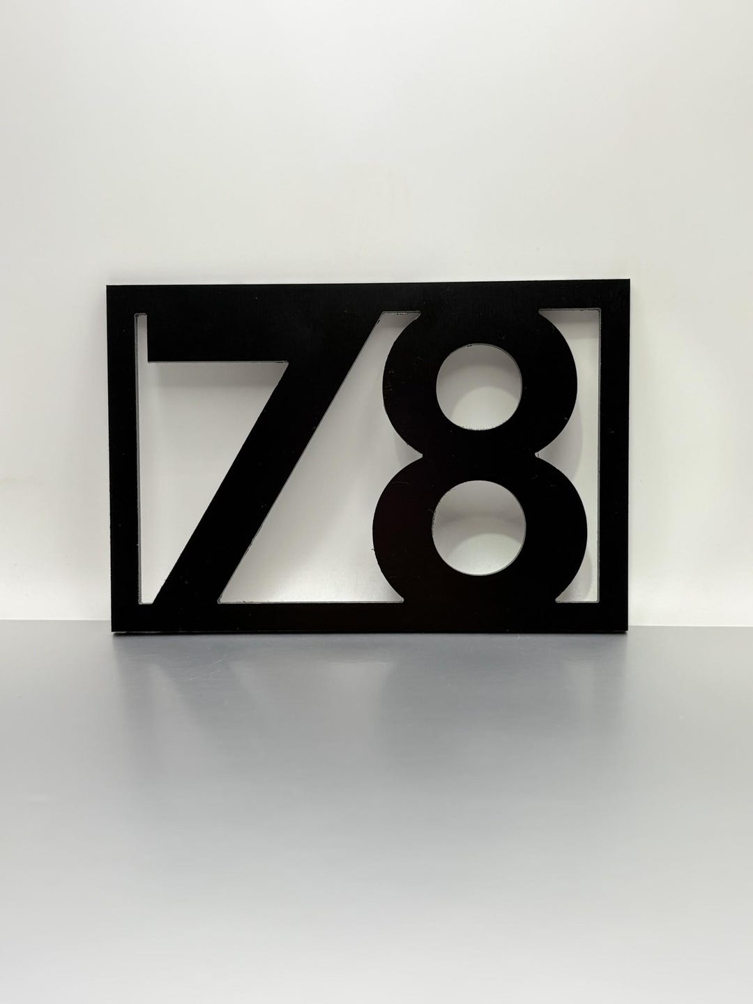 Brushed Aluminum Number Sign: Custom Address Plaque for Office or ...