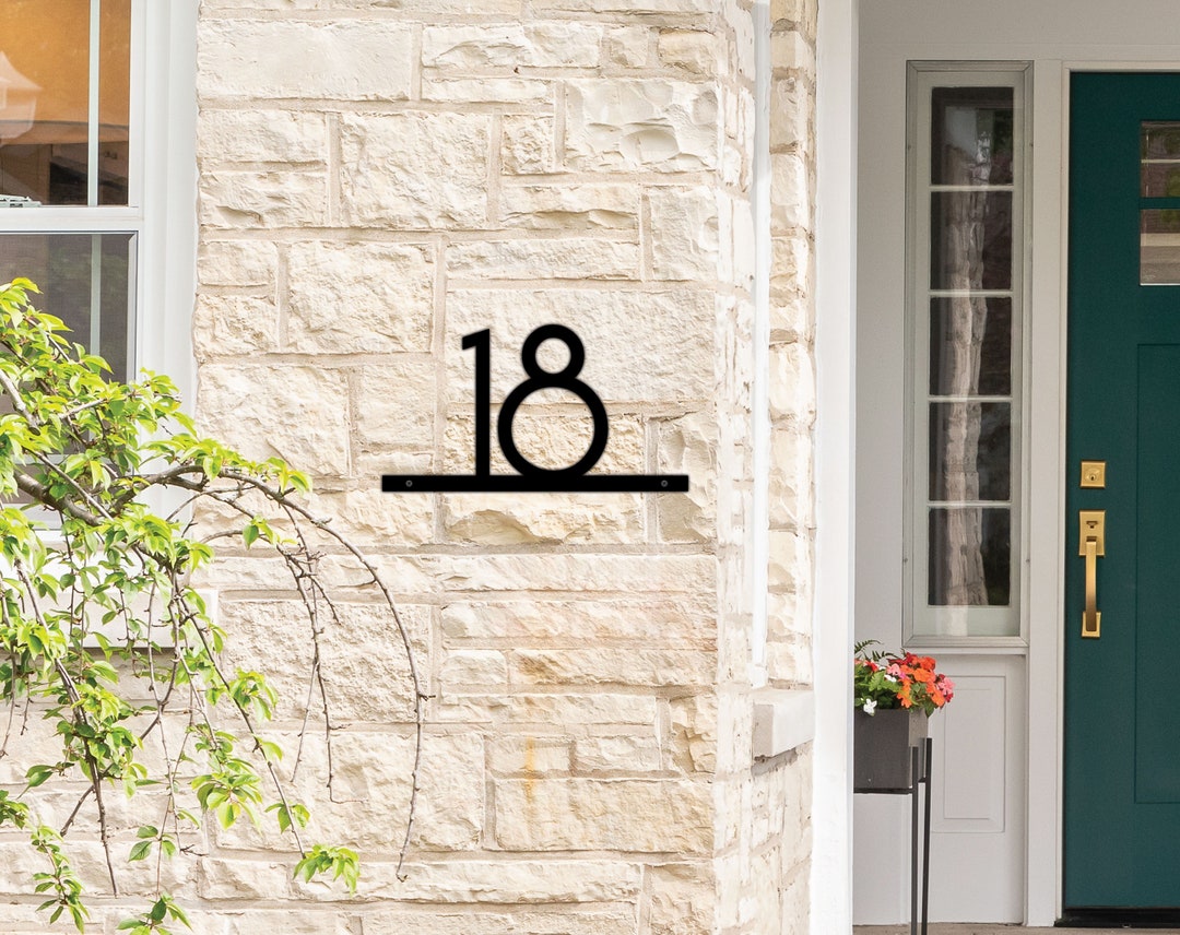 Metal House Numbers / Metal Number Plaque / Custom Metal Address Sign ...