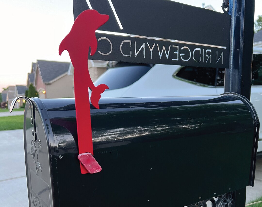 Metal Mailbox Flag / Metal Dolphin Art / Dolphin Flag / Mailbox Decor ...