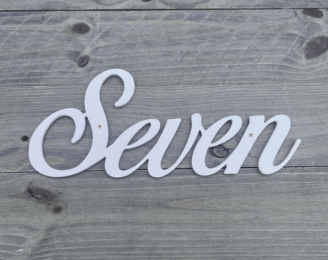 Colonial Script White House Number / Cursive Number / 10 Inch / Outside ...