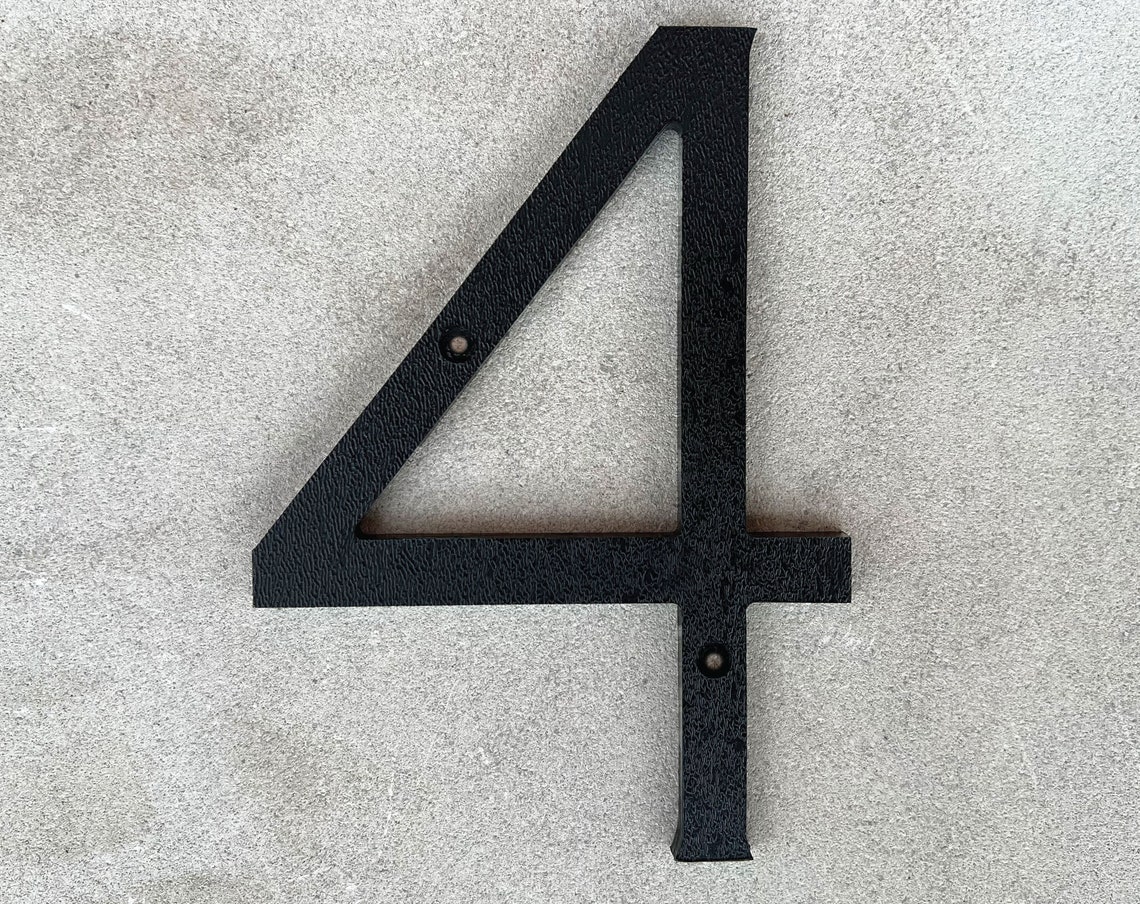 Clean Modern House Numbers / Black House Number / Outside - Etsy