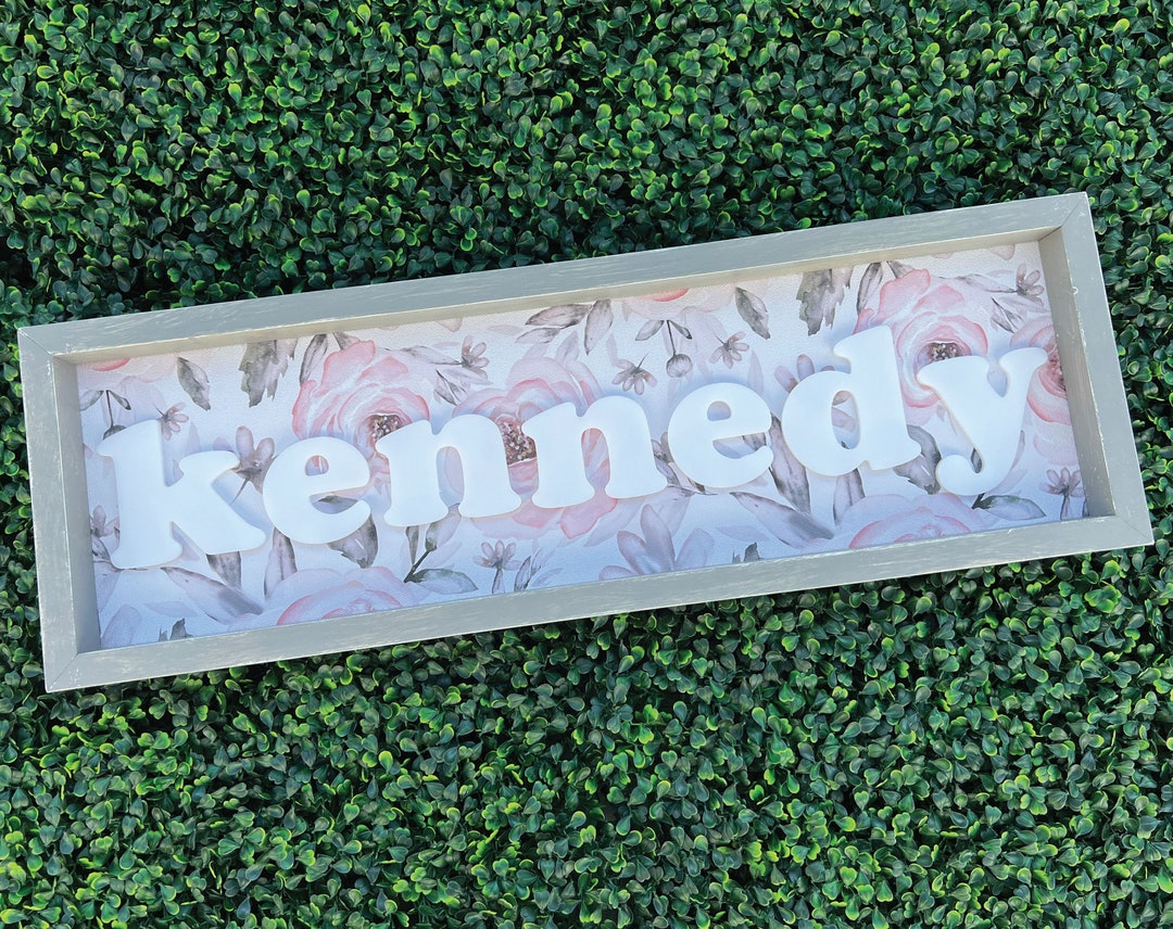 Girl Name Sign / Nursery Decor / Canvas Name Sign / Girls Room Decor ...