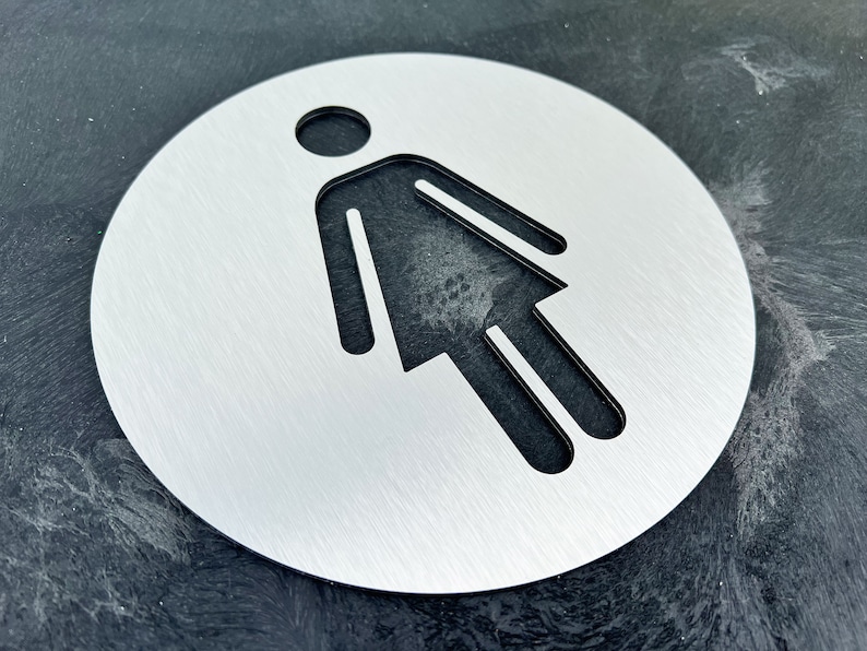 Modern Restroom Sign / Custom Restroom Signage / Restaurant Sign ...