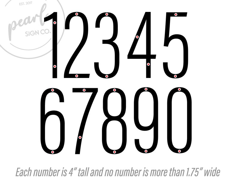 Narrow Modern House Number / Mailbox Numbers / Thin House Numbers ...