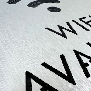 Metal Wifi Sign / Wi-fi Available Signage / Office Sign / Hotel Signage ...