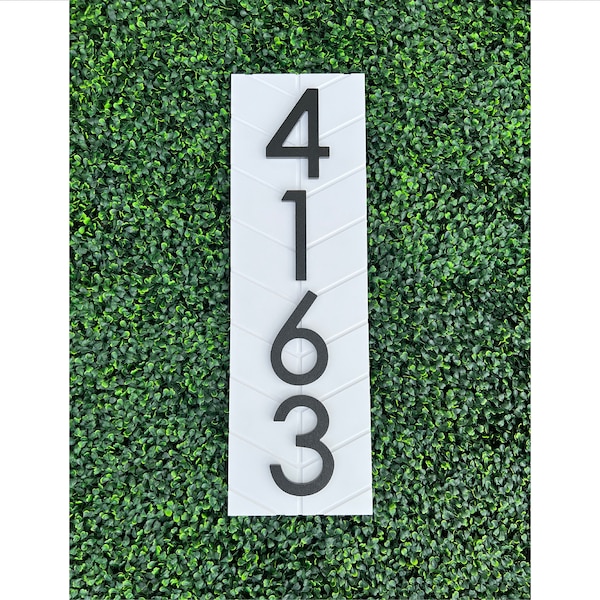 Large Address House Numbers on Plaque - Etsy
