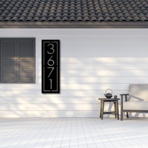 Metal Address Sign for House / Modern Metal Address Plaque / Metal ...