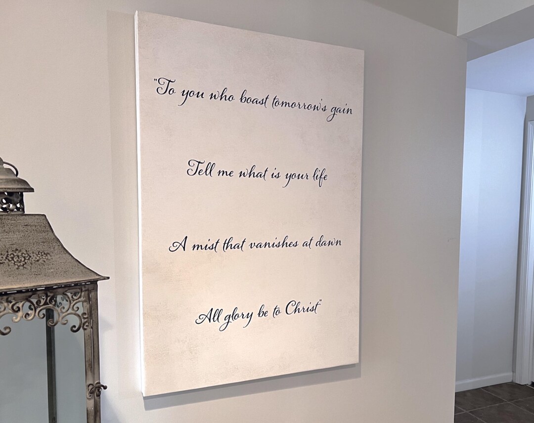 Custom Bible Verse Canvas Sign: Christian Home Decor Wall Art - Etsy