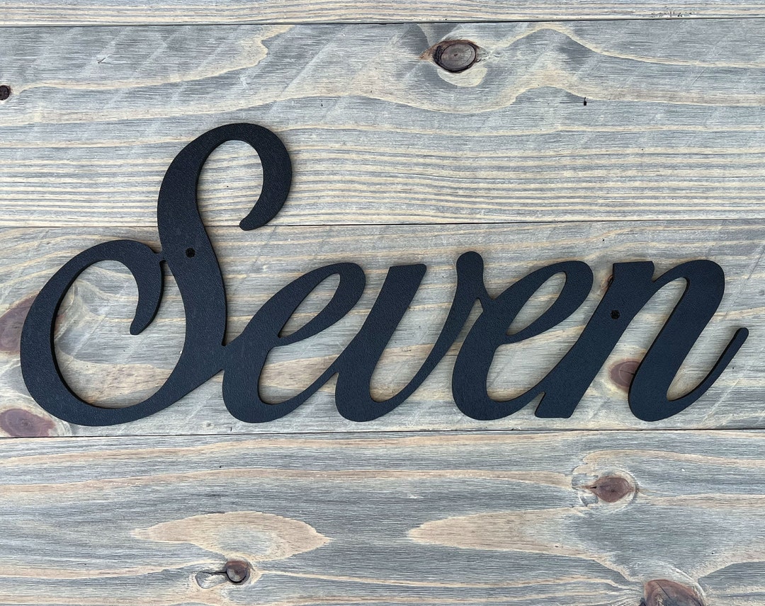 Colonial Script House Number / Large Cursive Number / Thin Cursive ...