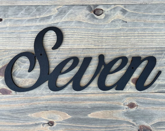 Colonial Script House Number / Large Cursive Number / Thin - Etsy