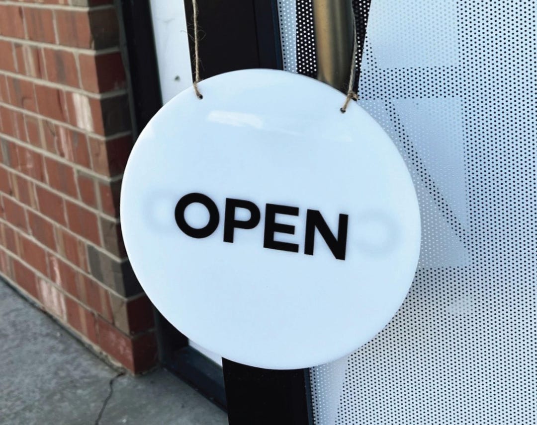 Open Closed Sign / Door Sign for Business / Window Sign for Business ...
