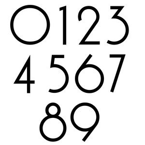 Art Deco & Narrow Modern House Numbers Letters - 6 Inch - Etsy