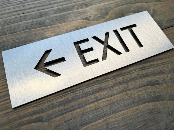 Exit Sign / Wayfinding Signage / Custom Metal Sign / Office - Etsy