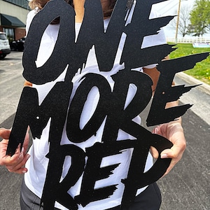 Metal Home Gym Sign | One More Rep Fitness Quote | Motivational Gym ...