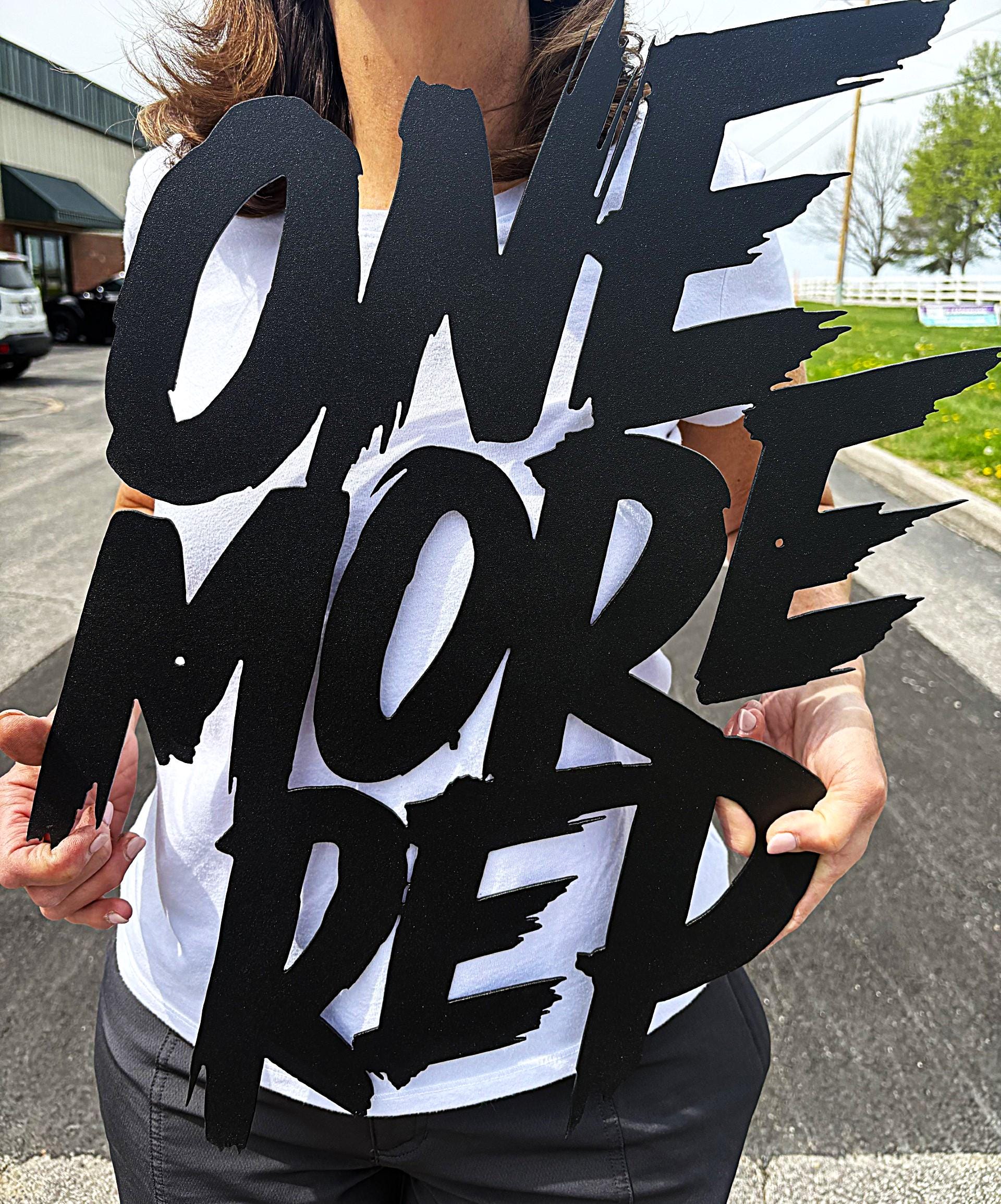 Metal Home Gym Sign | One More Rep Fitness Quote | Motivational Gym ...