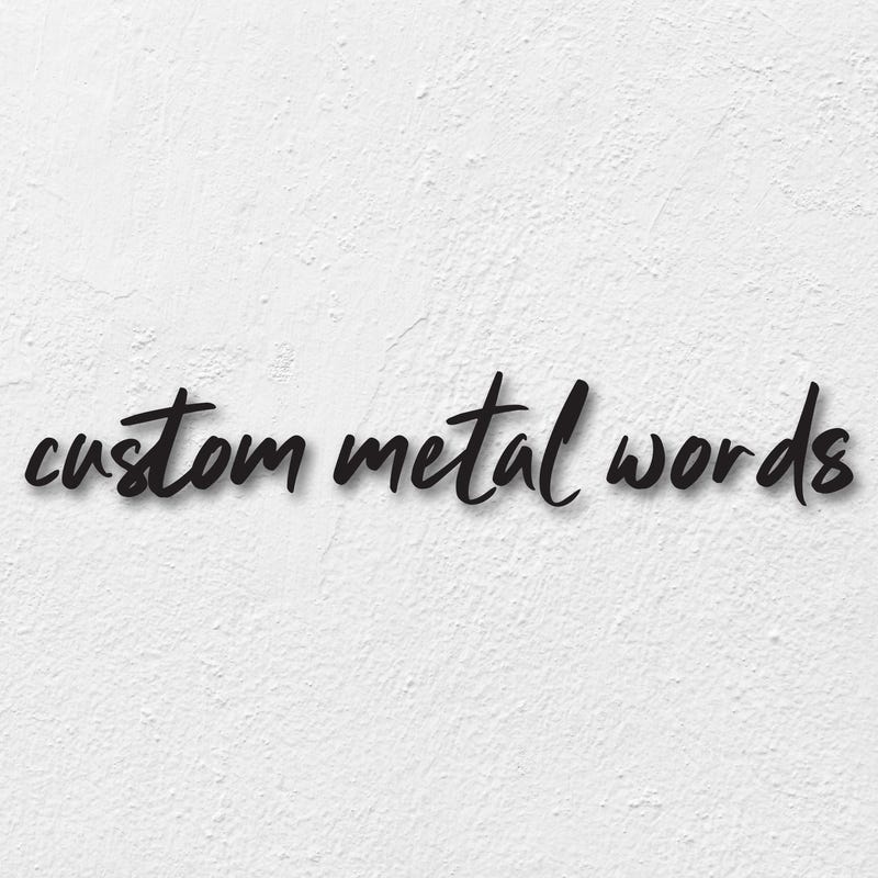 Metal Word Signs - Etsy