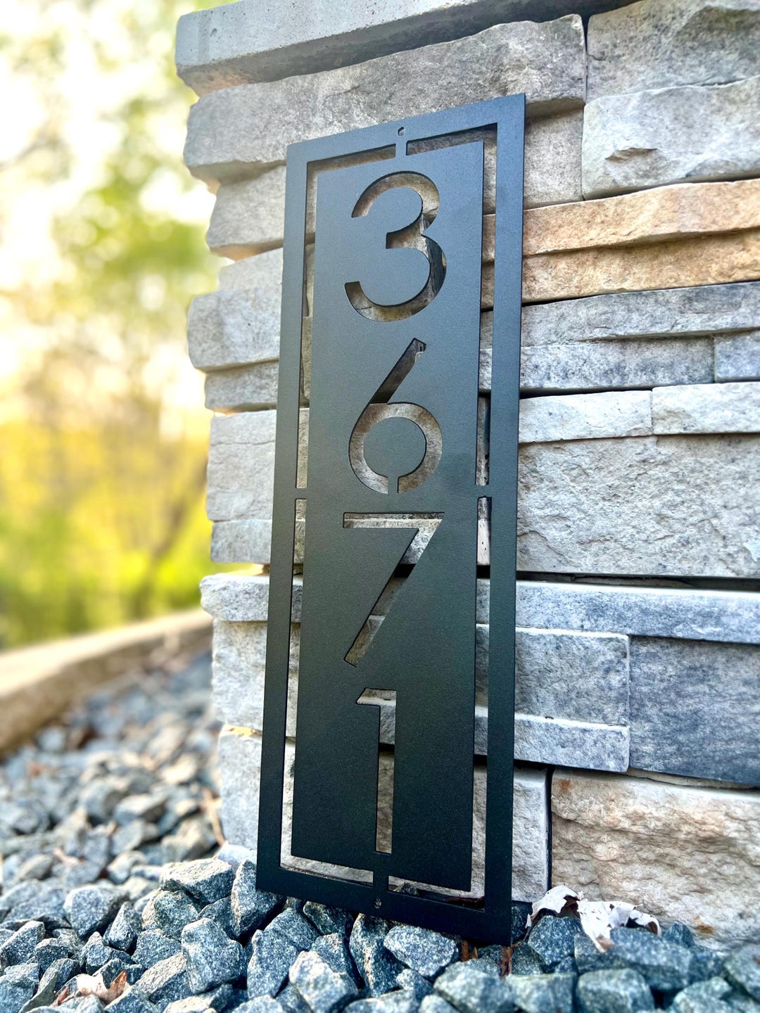 Metal Address Sign for House / Modern Metal Address Plaque / Metal ...