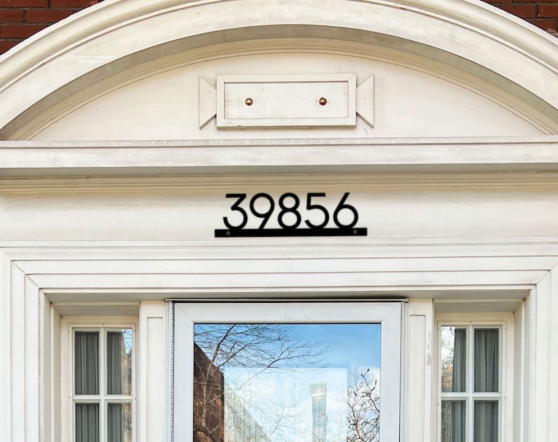 Custom Metal Address Sign / Metal Number Plaque / Bold Thick Modern ...