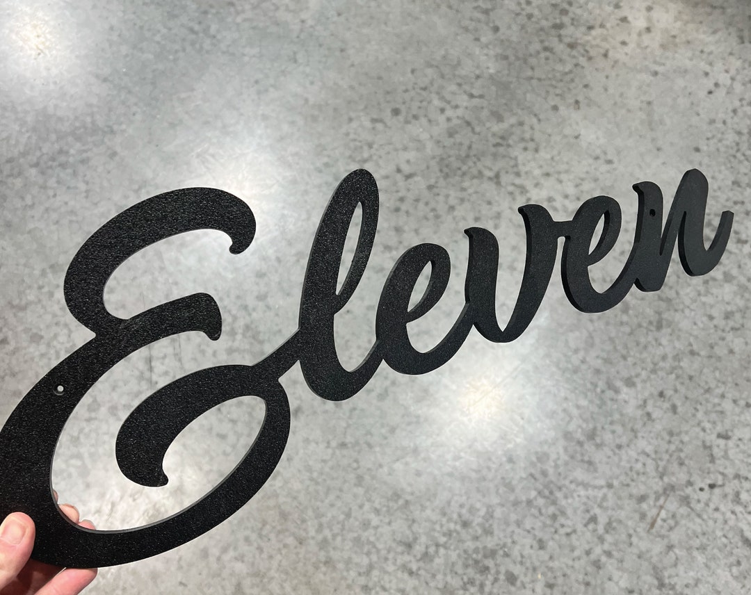 Colonial Script House Number / Extra Large Cursive Number / Thin ...