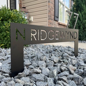 Metal Address Sign for House / Modern Metal Address Plaque / Metal ...