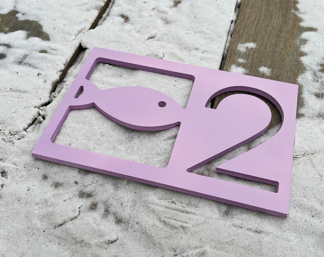 Coastal Fish House Number Sign: Beach House Address Plaque - Etsy