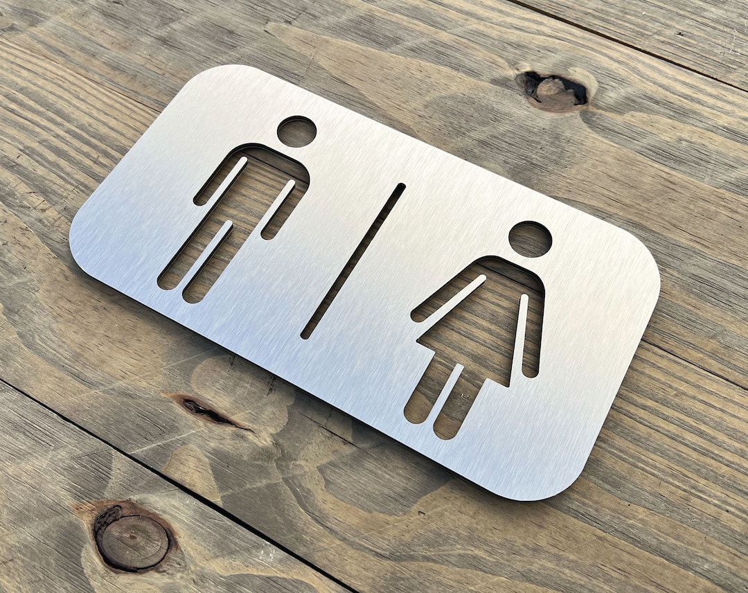 Co-ed Restroom Sign / Unisex Bathroom Sign / Modern Restroom Sign ...
