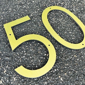 Gold House Numbers / Metal Address Numbers / Modern House Numbers ...