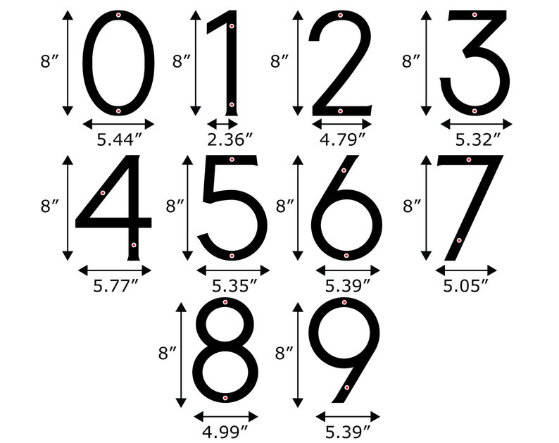 Metal House Numbers / Metal Address Numbers / Modern House Numbers ...