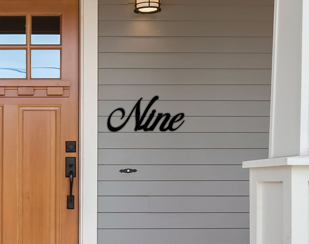 Thin Cursive House Number / Colonial Script Number / Cursive Address ...