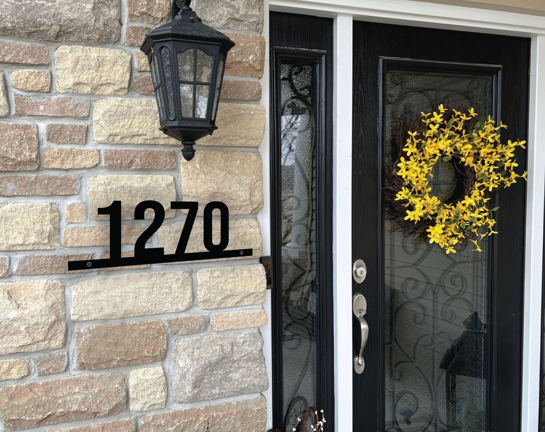 Custom Metal Address Sign / Metal Number Plaque / Bold Thick Modern ...