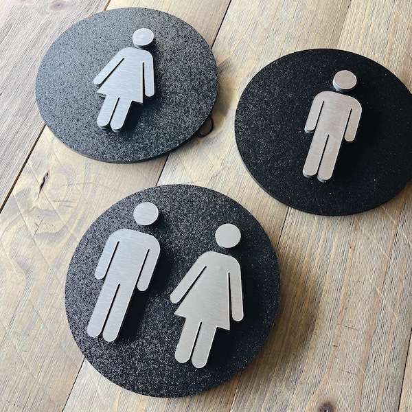 Bathroom Signs - Etsy
