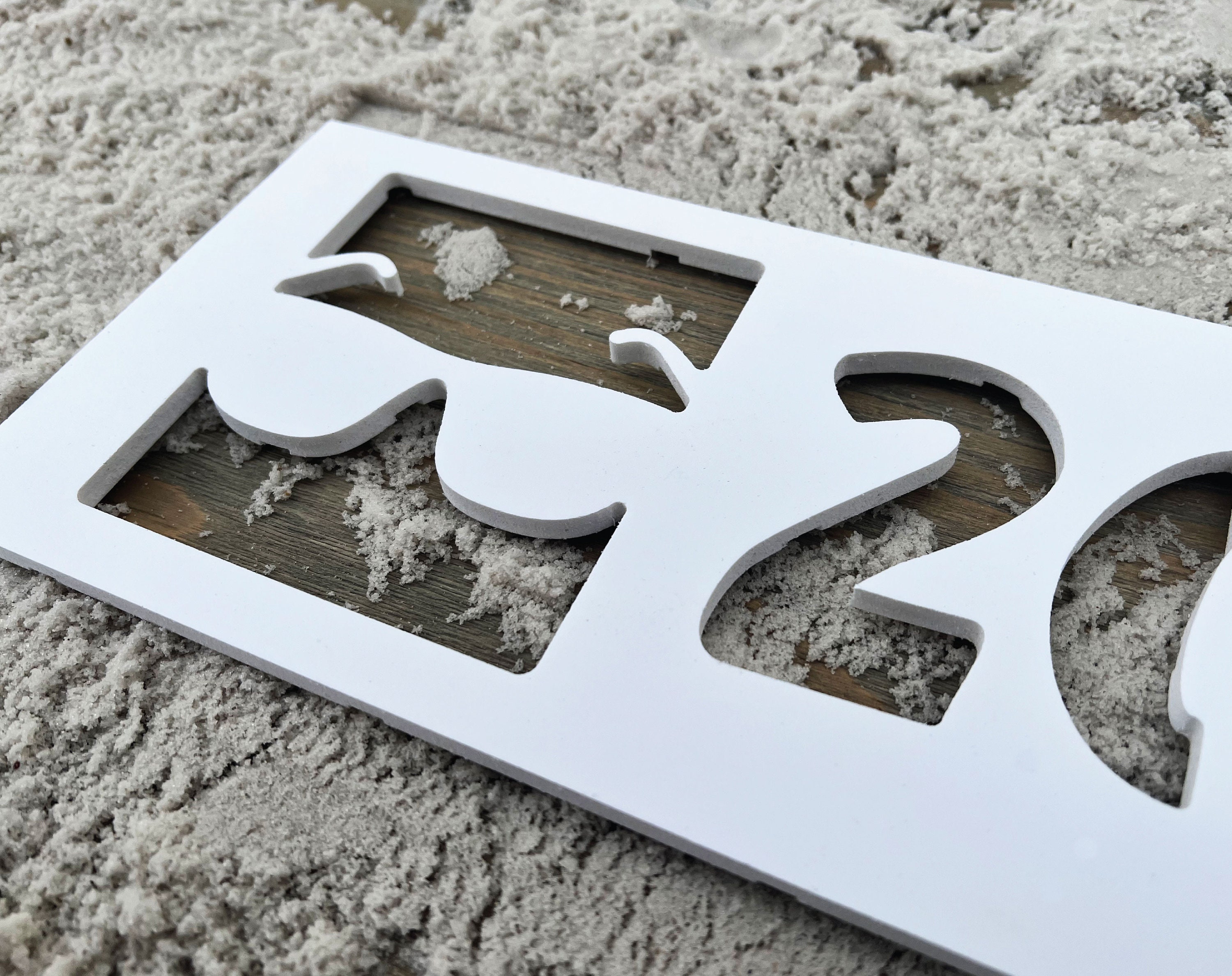Coastal White PVC House Number Sign: Beach House Decor - Etsy