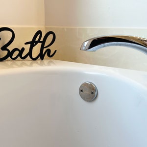 Bathroom Wood Sign / Bath Sign / Custom Home Decor / Shelf Decor ...