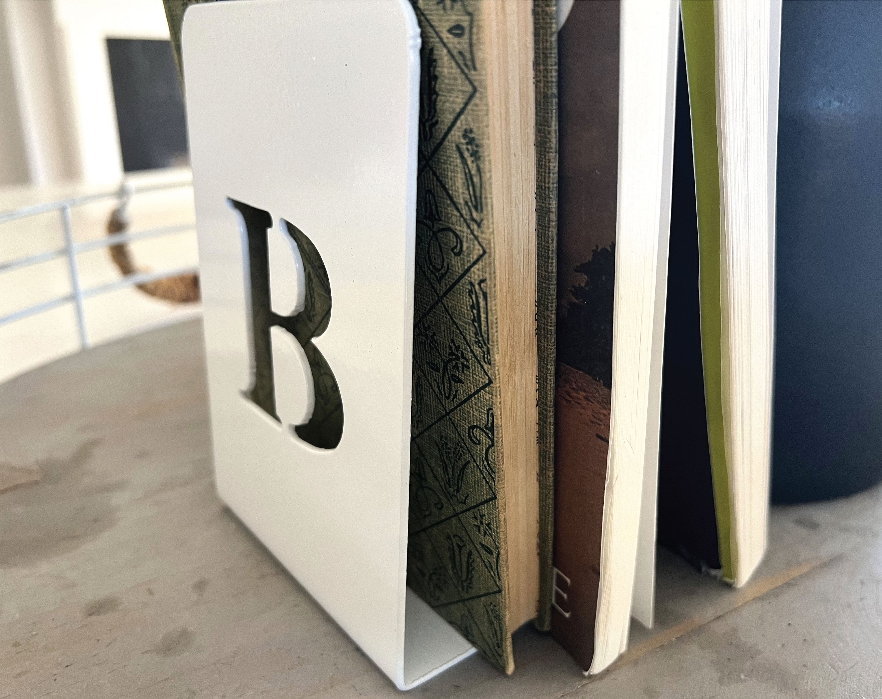 Personalized Monogram Bookend / Last Name Initial Bookend / Custom ...