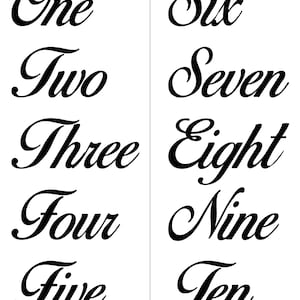 Thin Cursive House Number / Colonial Script Number / Cursive Address ...