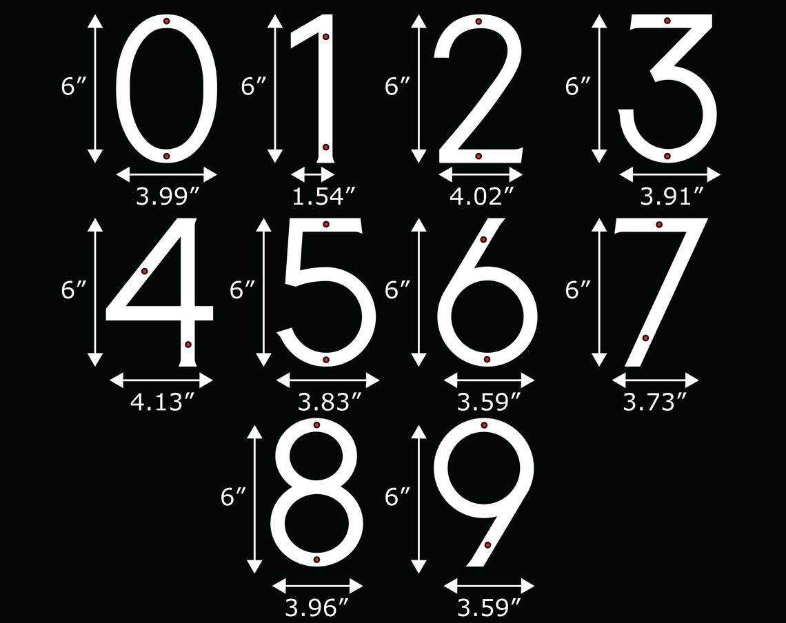 Modern House Numbers / White House Number / White Address - Etsy