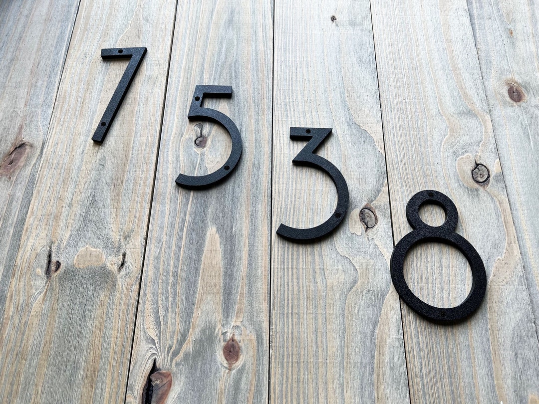 Art Deco & Narrow Modern House Numbers Letters - 6 Inch - Etsy UK