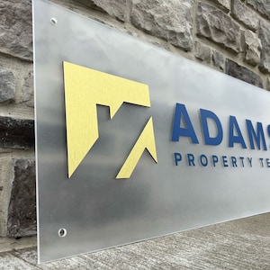 Custom Business Sign / 3D Gold Business Sign / Acrylic Sign for ...