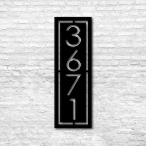 Metal Address Sign for House / Modern Metal Address Plaque / Metal ...