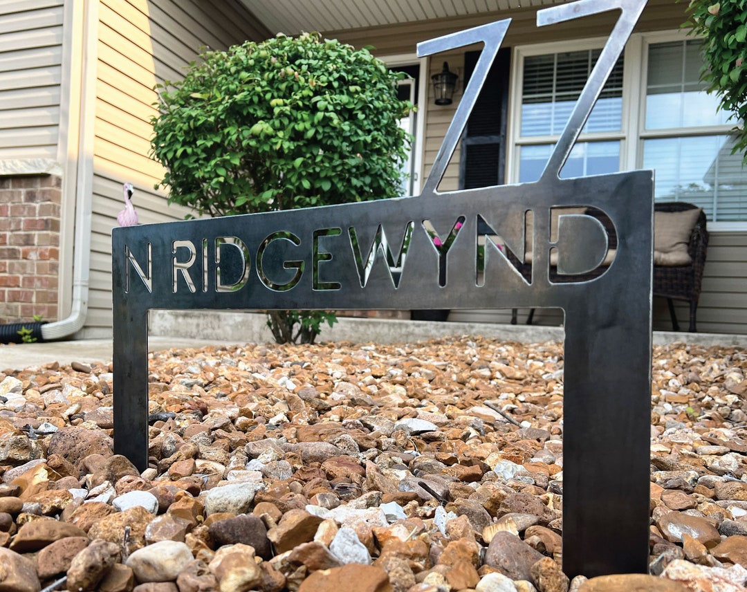 Metal House Address Sign / Steel Address Plaque / Metal Decor for ...