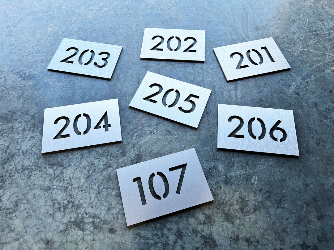 Apartment Number Signs / Condo Adddress Plaque / Metal Address Sign ...