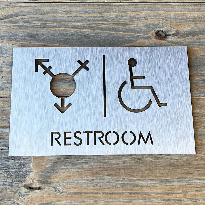 All Gender Restroom Sign - Etsy