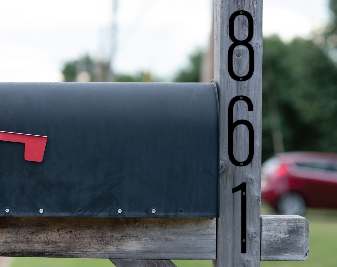 Narrow Modern House Number / Mailbox Numbers / Thin House Numbers ...