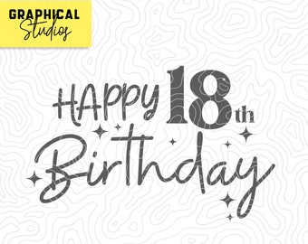 18th Birthday Svg - Etsy