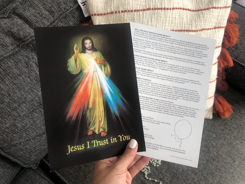 Divine Mercy Prayer Card - Downloadable Print - Etsy