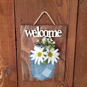 Jean Pocket Welcome Sign - Etsy